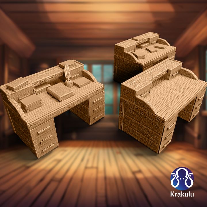 3D Printable Work Desks by Krakulu